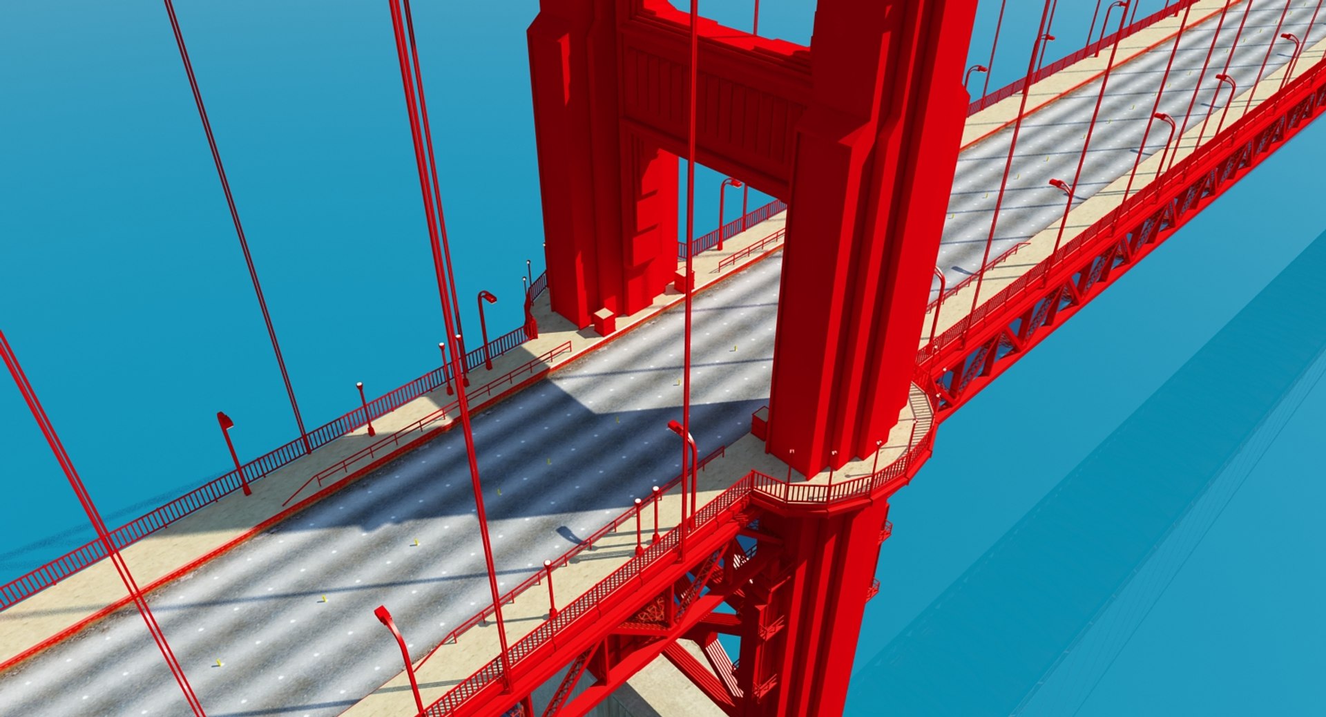 Golden Gate Bridge 3d Model