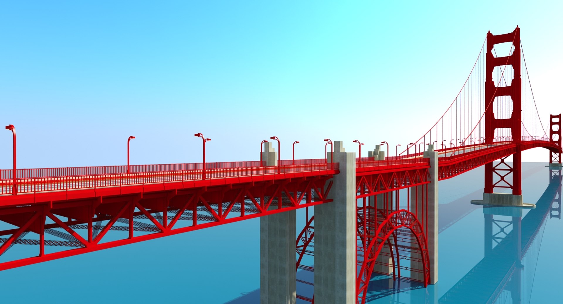 Golden Gate Bridge 3d Model