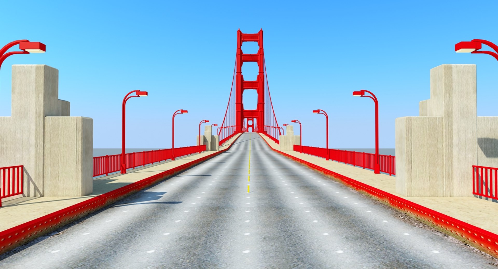 Golden Gate Bridge 3d Model