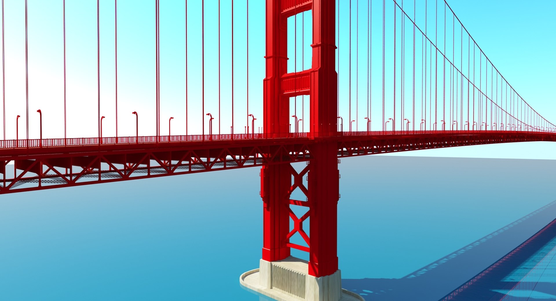 Golden Gate Bridge 3d Model