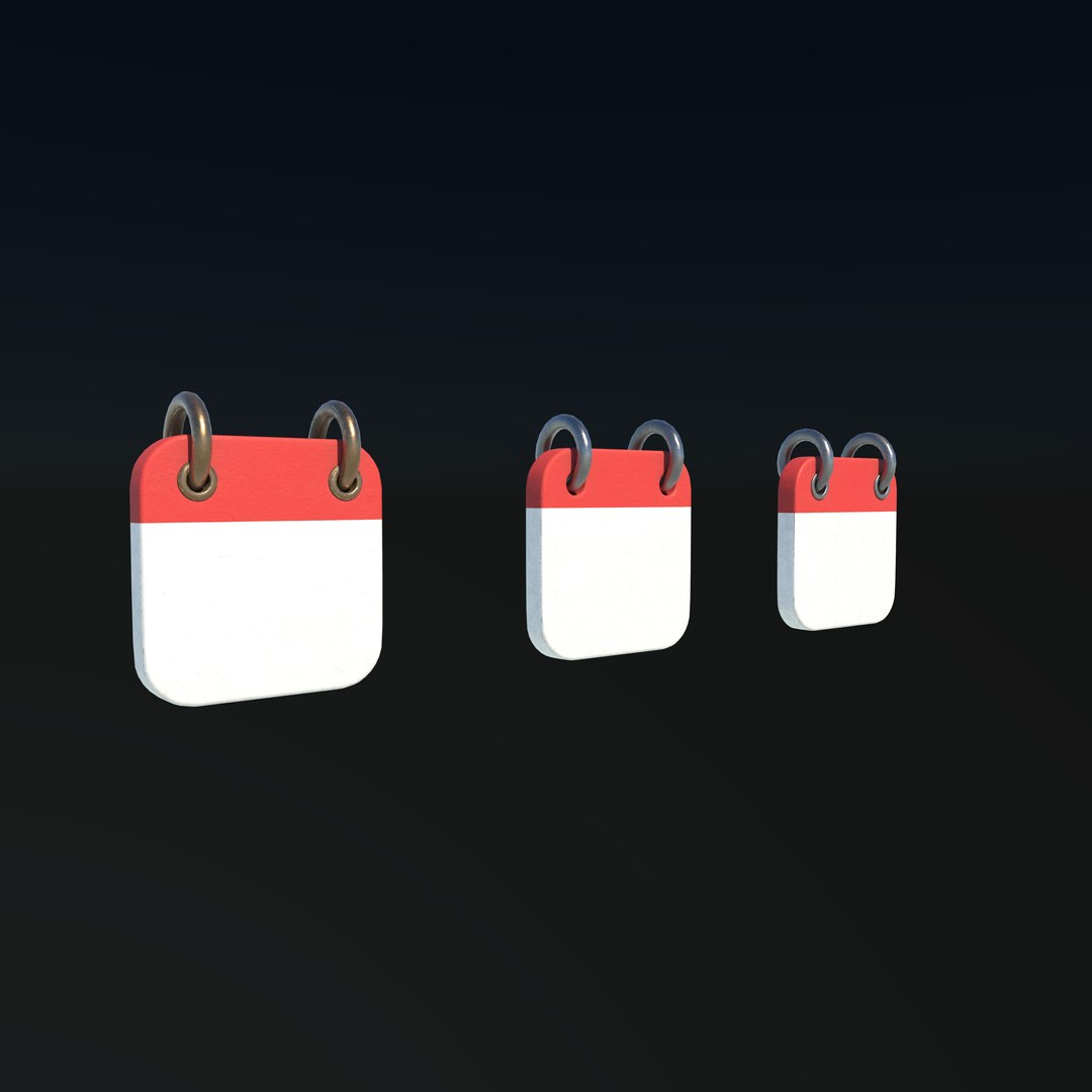 3D Calendar Icon 3D Model - TurboSquid 2334375