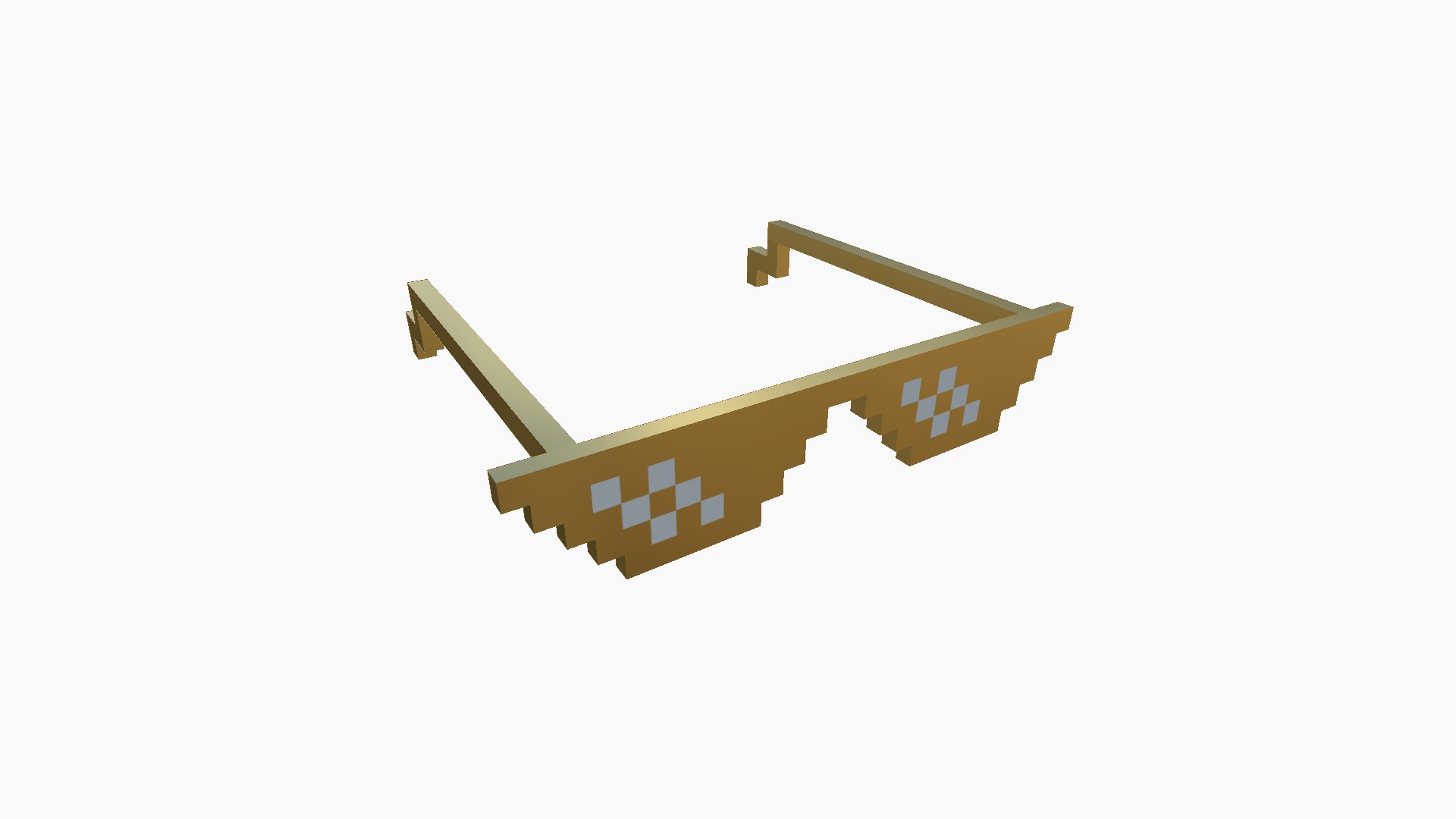 Deal With It Sunglass CGI 04 Golden - Character Design 3D - TurboSquid ...