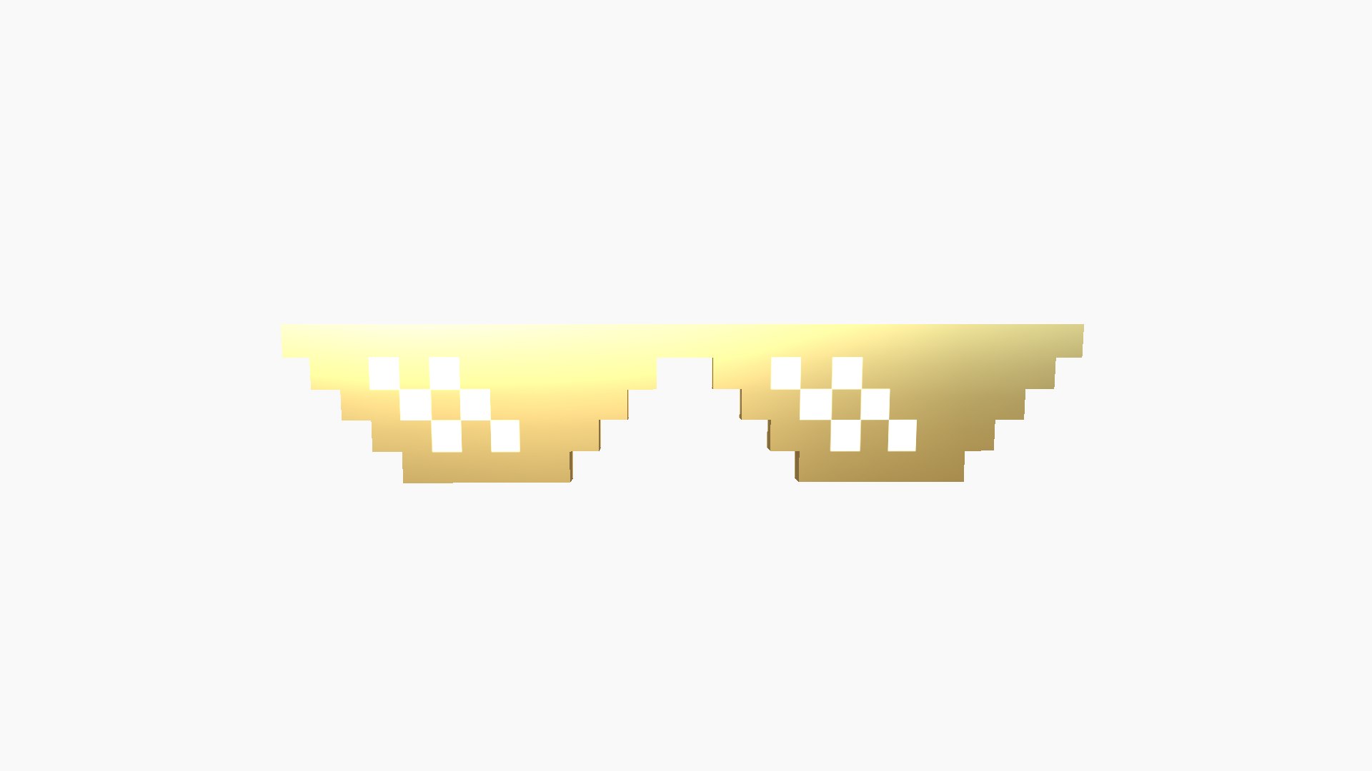Deal With It Sunglass CGI 04 Golden - Character Design 3D - TurboSquid ...
