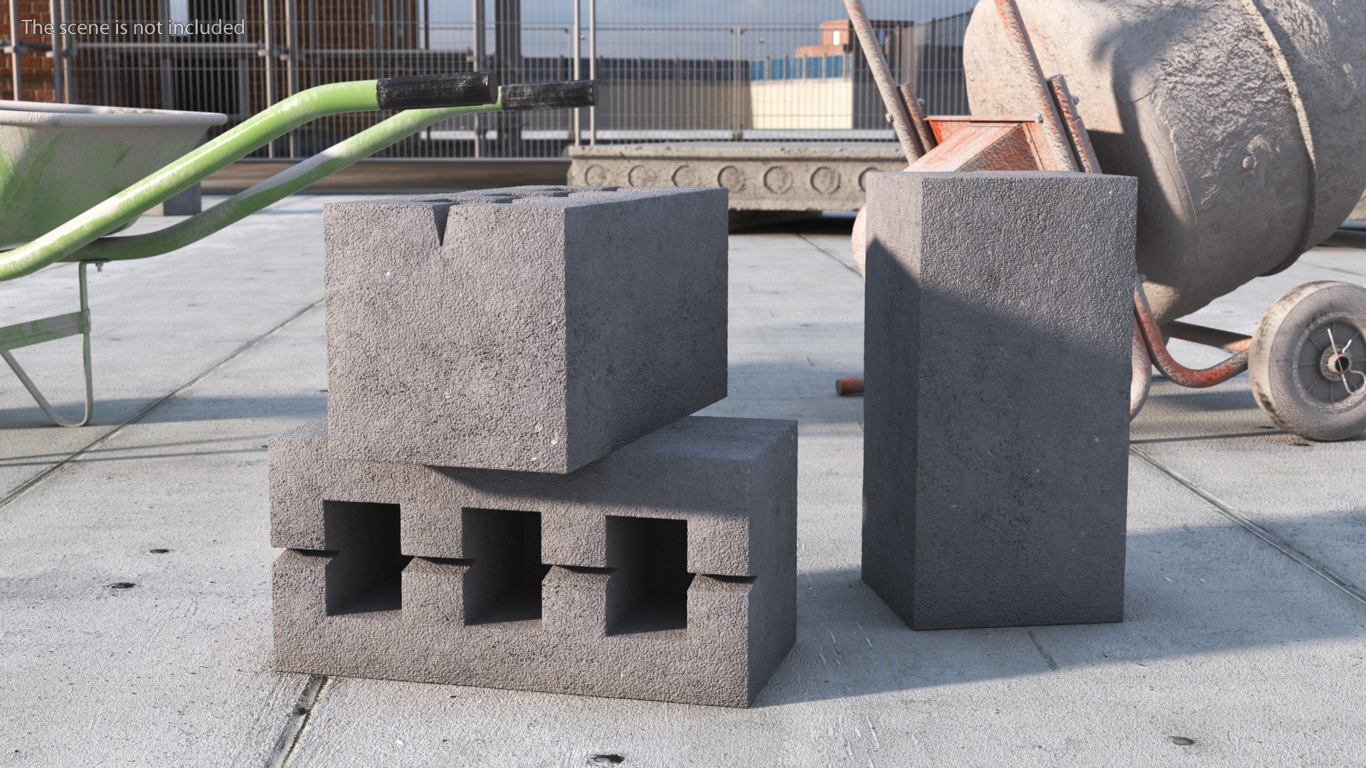 3D Concrete Bricks Model - TurboSquid 2349690