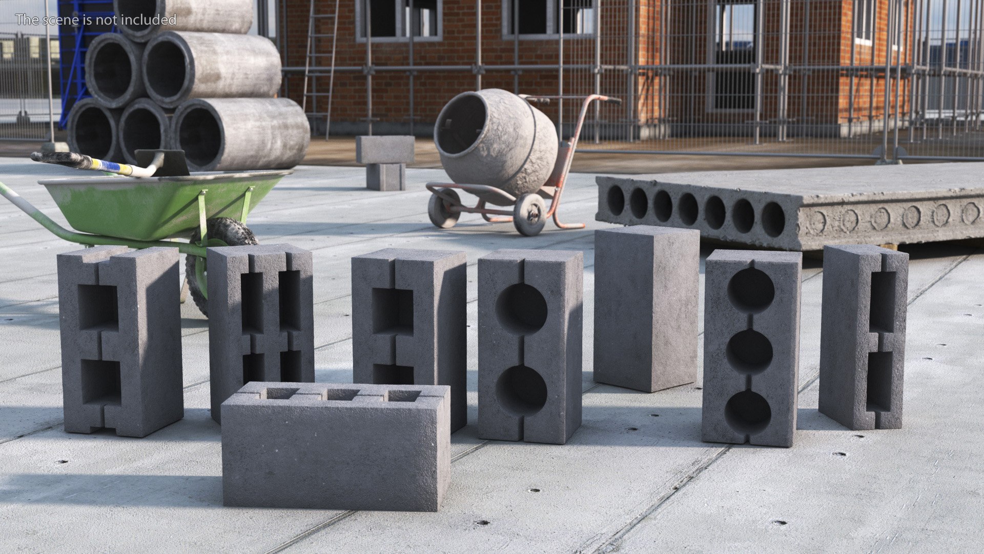 3D Concrete Bricks Model - TurboSquid 2349690