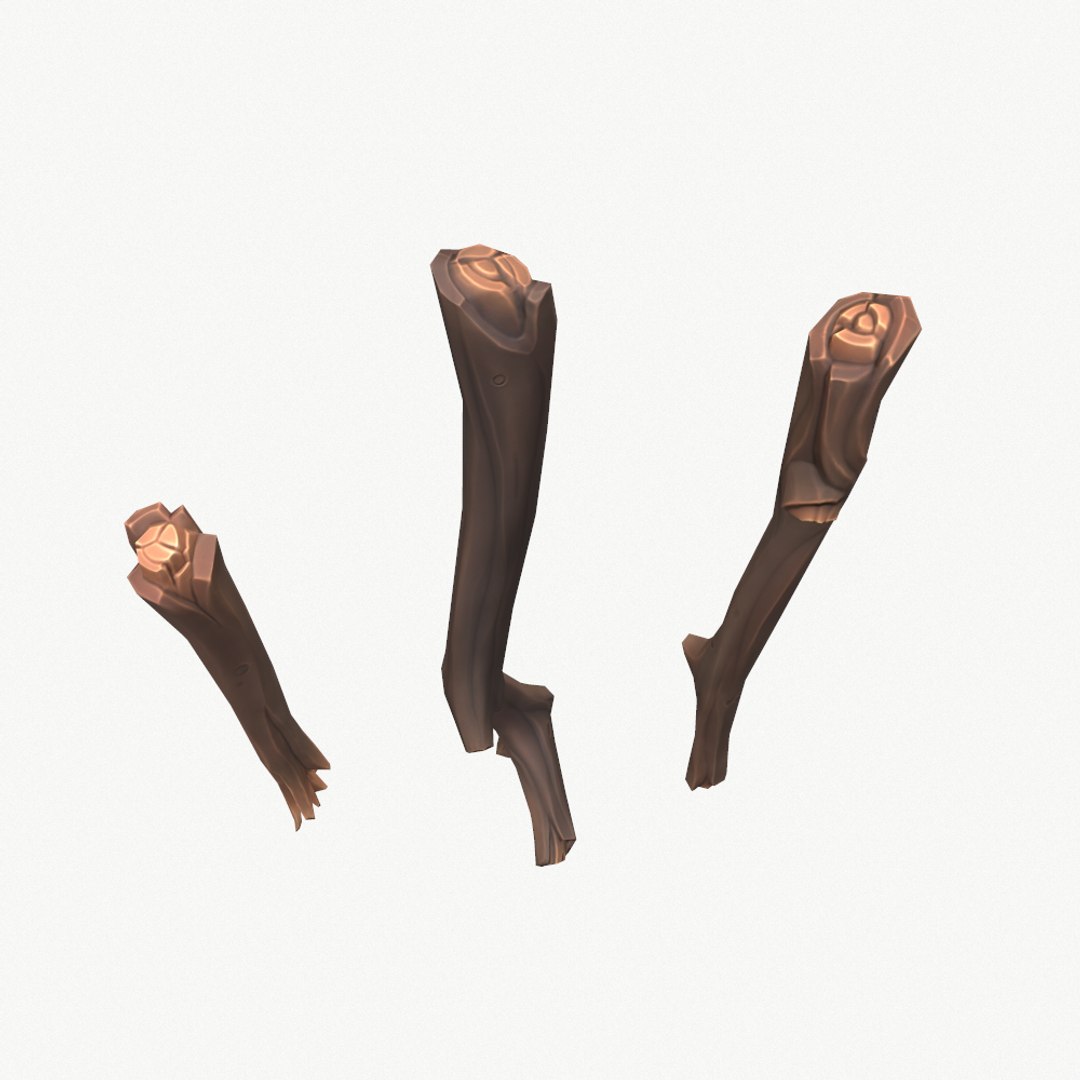 3D stylized branches - TurboSquid 1348344