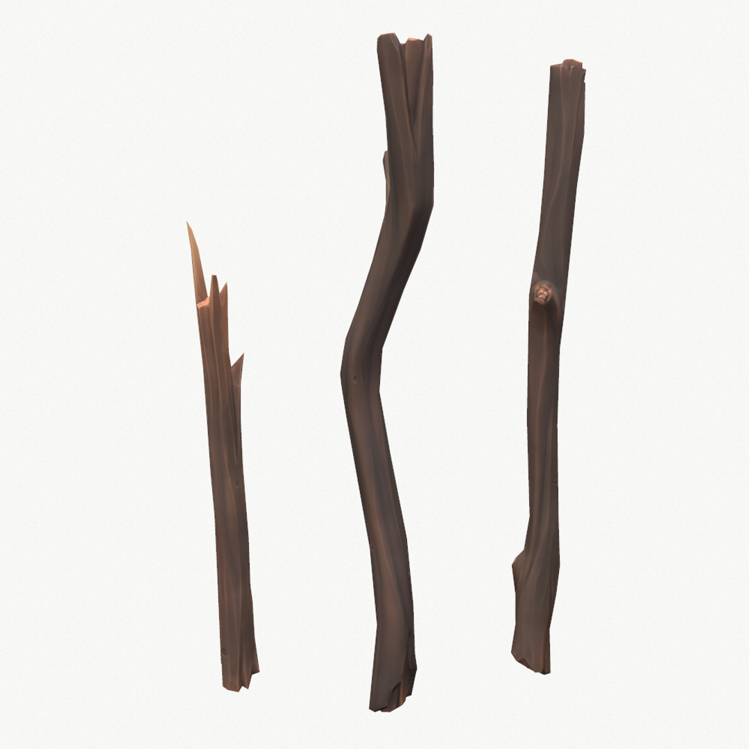 3D stylized branches - TurboSquid 1348344