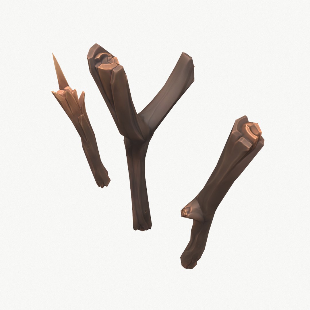 3D stylized branches - TurboSquid 1348344