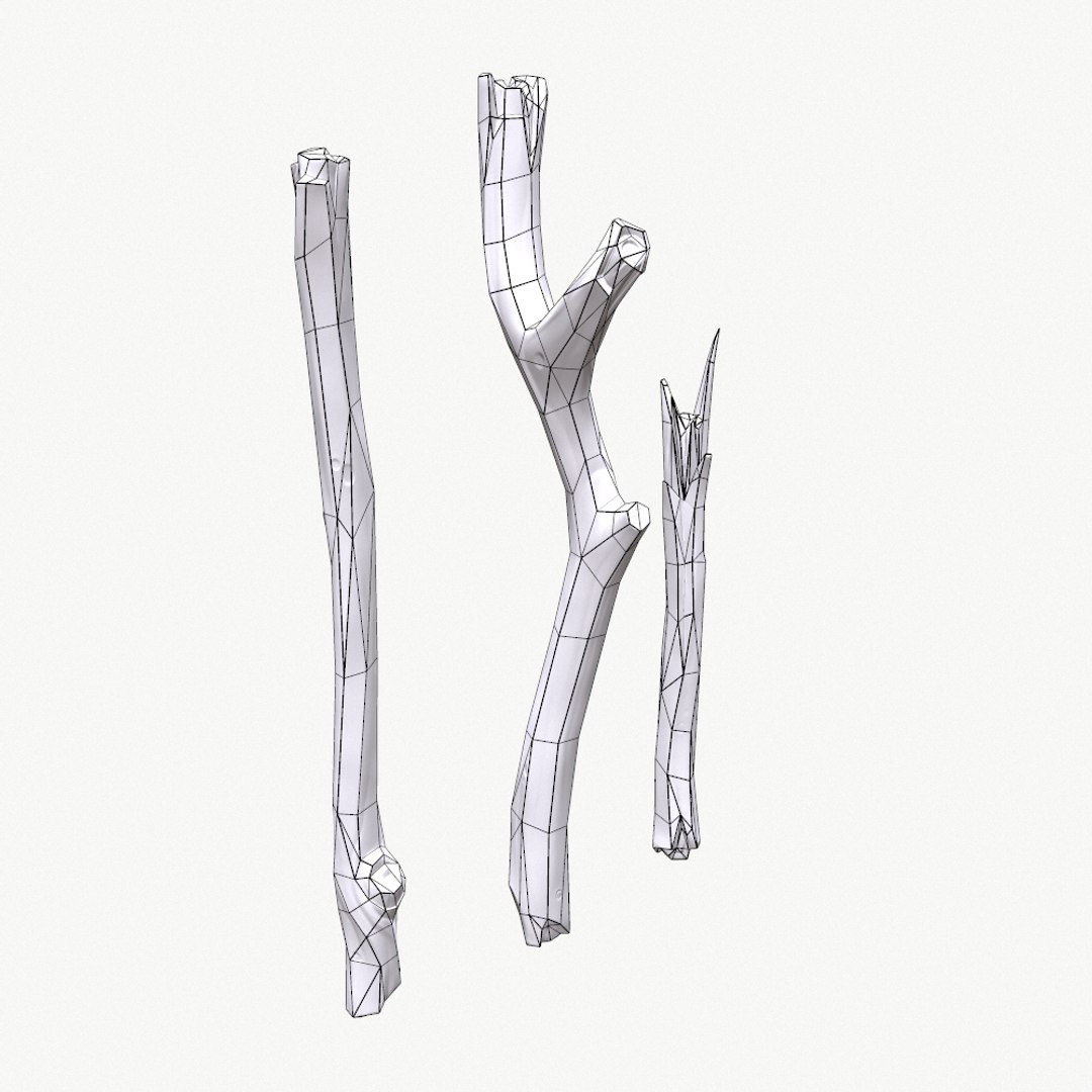 3D stylized branches - TurboSquid 1348344