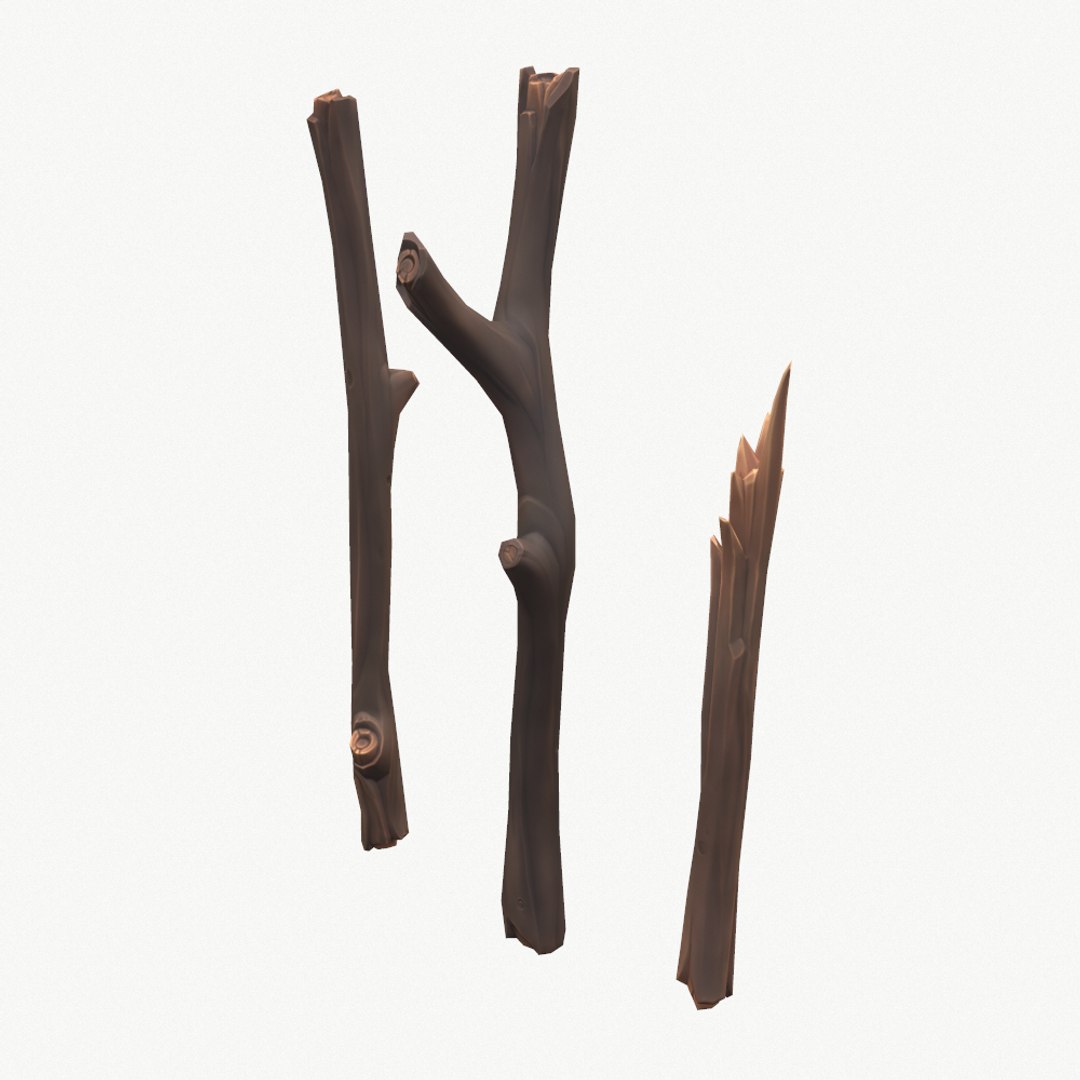 3D stylized branches - TurboSquid 1348344