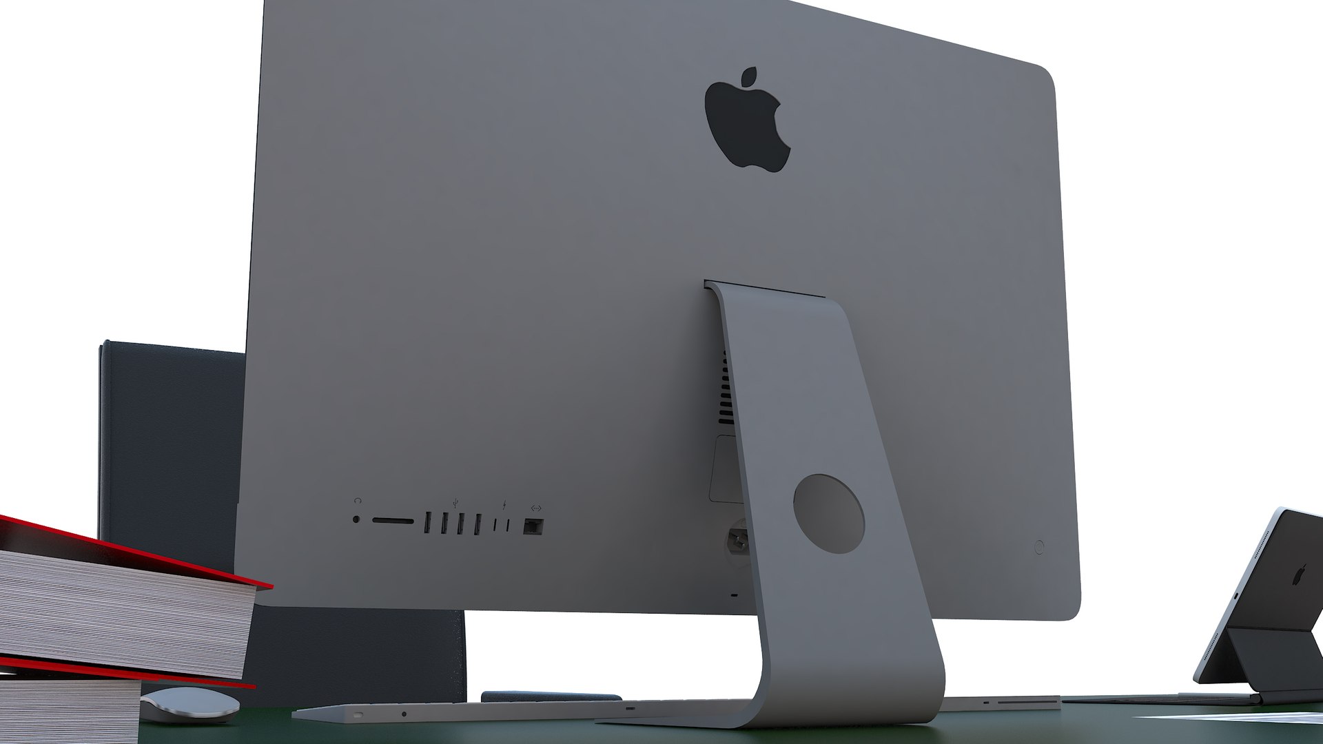 3D Apple IMac Workstation Desk - Green Model - TurboSquid 1907254