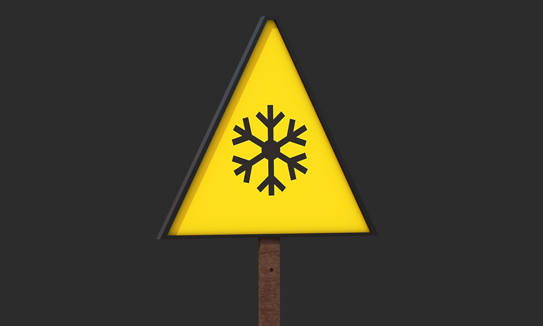 Free 3D Free Snow Signal model - TurboSquid 1778027