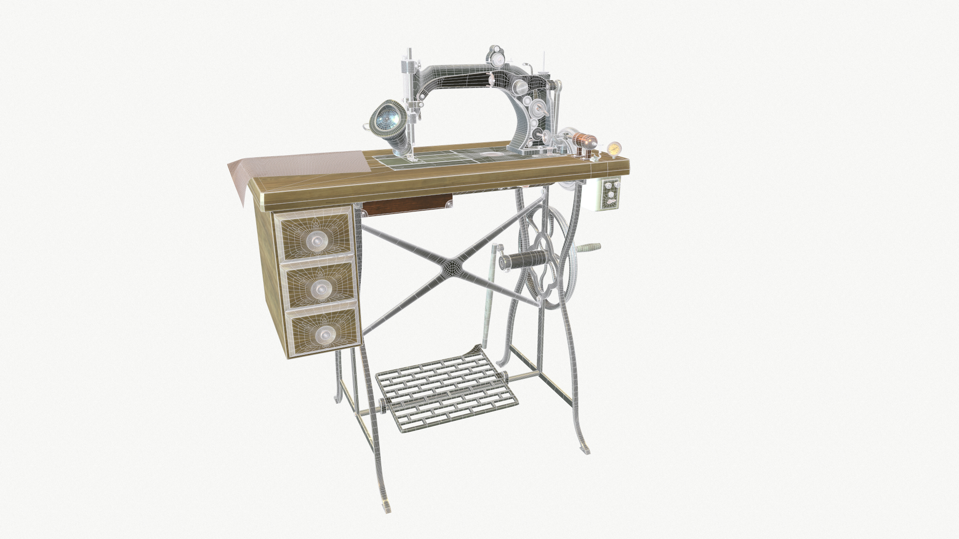 Steampunk Sewing Machine 3D Model - TurboSquid 1907945