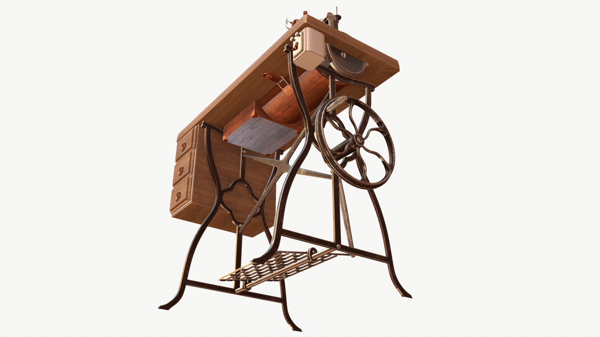 Steampunk Sewing Machine 3D Model - TurboSquid 1907945