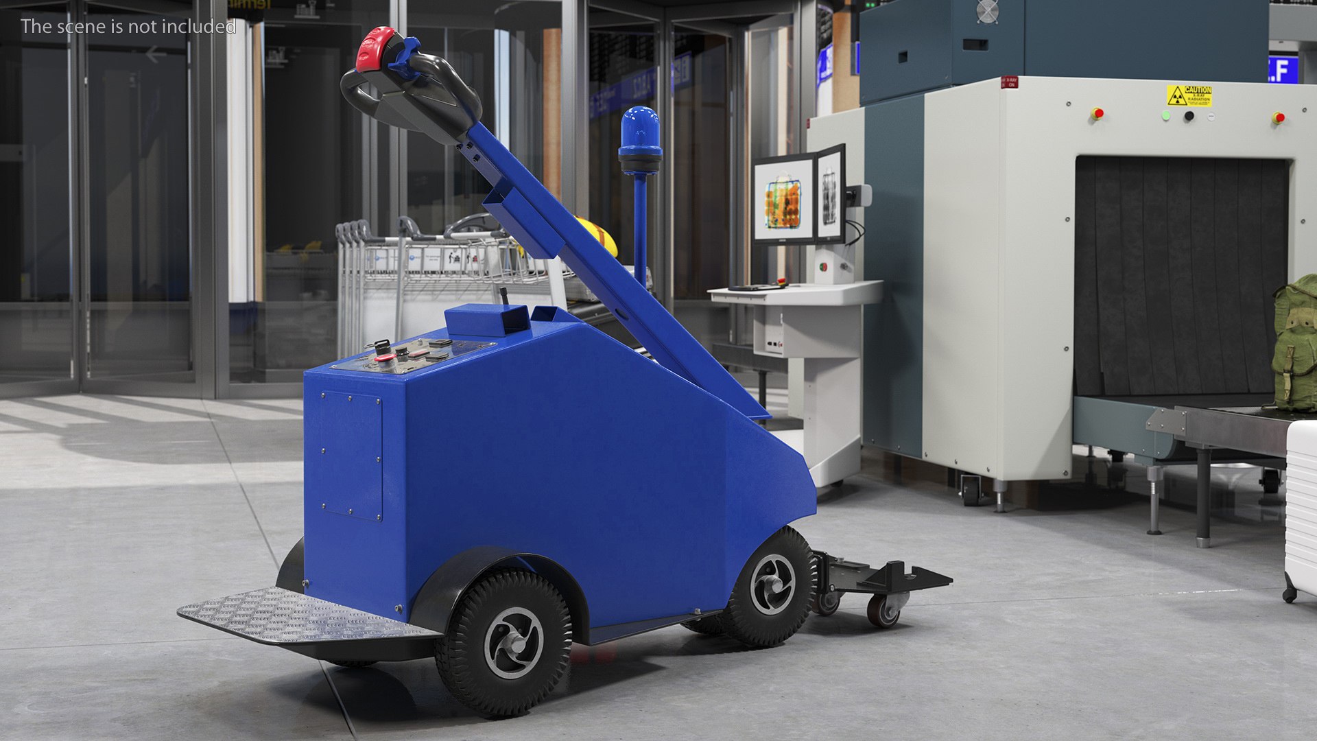 3D Electric Trolley Mover Blue - TurboSquid 2095461