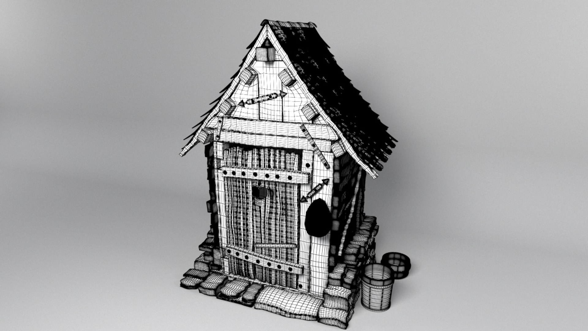 3D Medieval Outhouse - TurboSquid 1631986