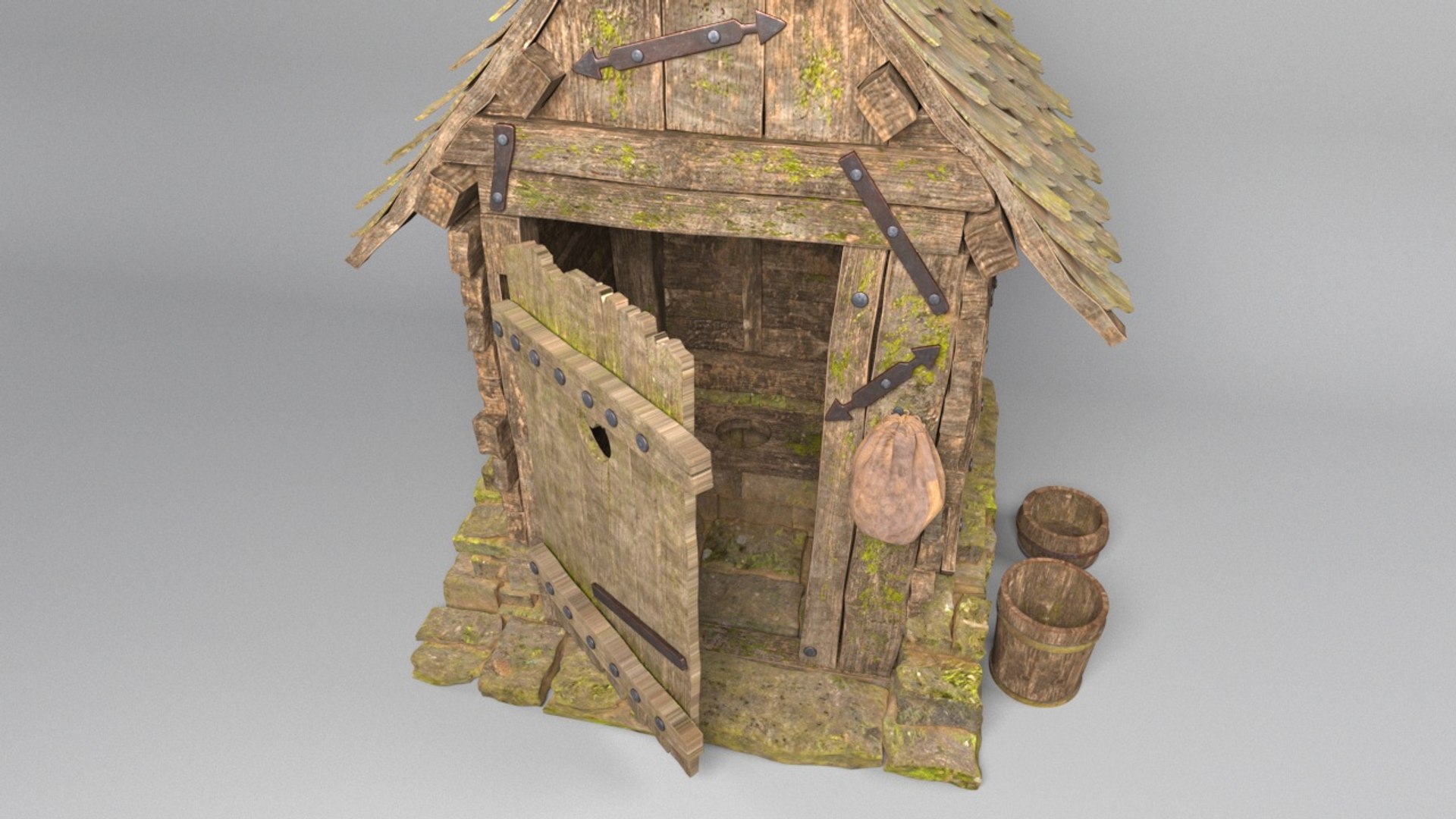 3D Medieval Outhouse - TurboSquid 1631986