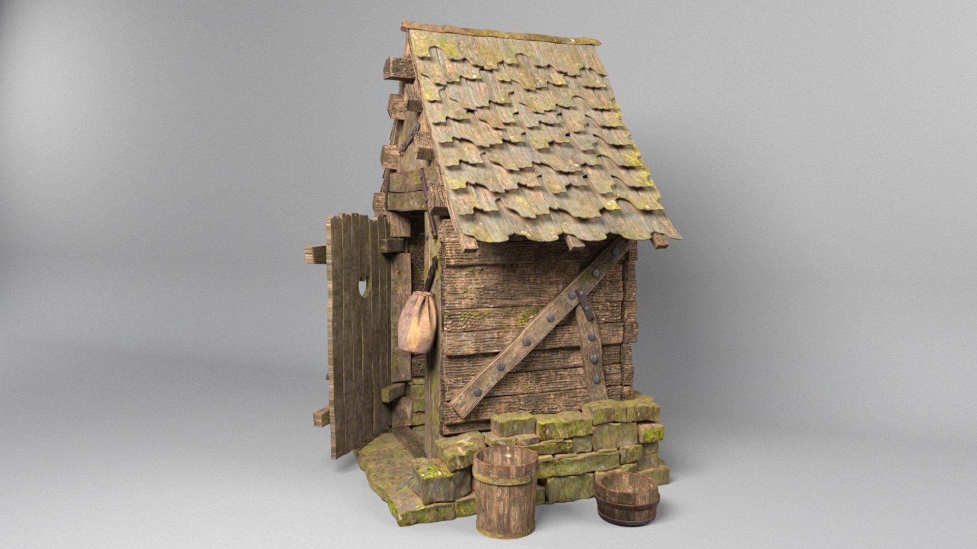 3D Medieval Outhouse - TurboSquid 1631986