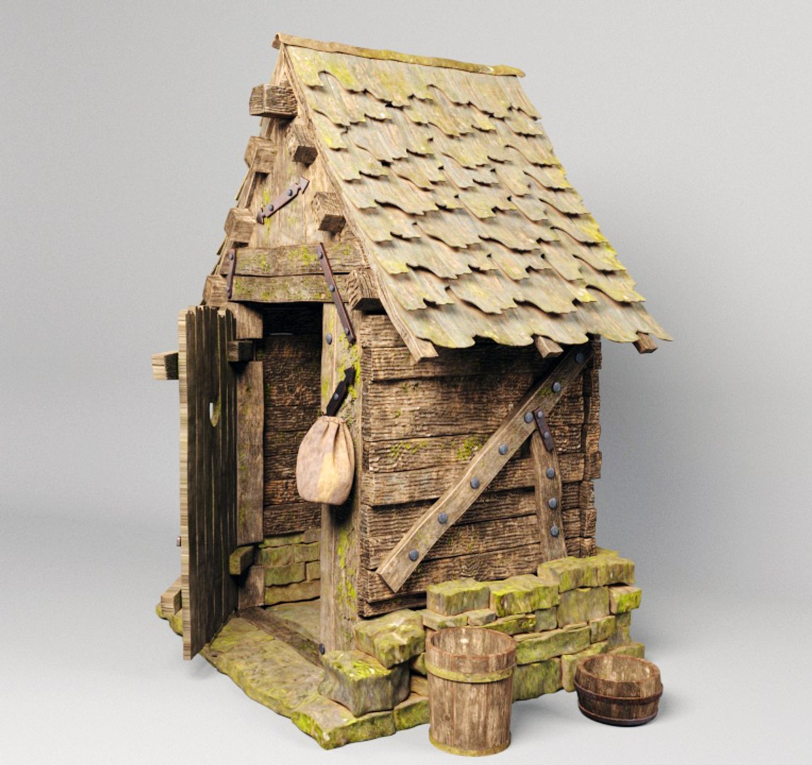 3D Medieval Outhouse - TurboSquid 1631986