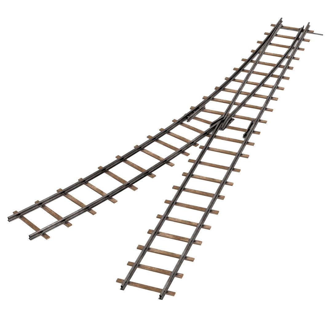 Railroad Line Switch 3d Model