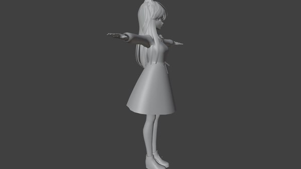 3D Game Ready Low Poly Anime Character Girl 23 - TurboSquid 1907552