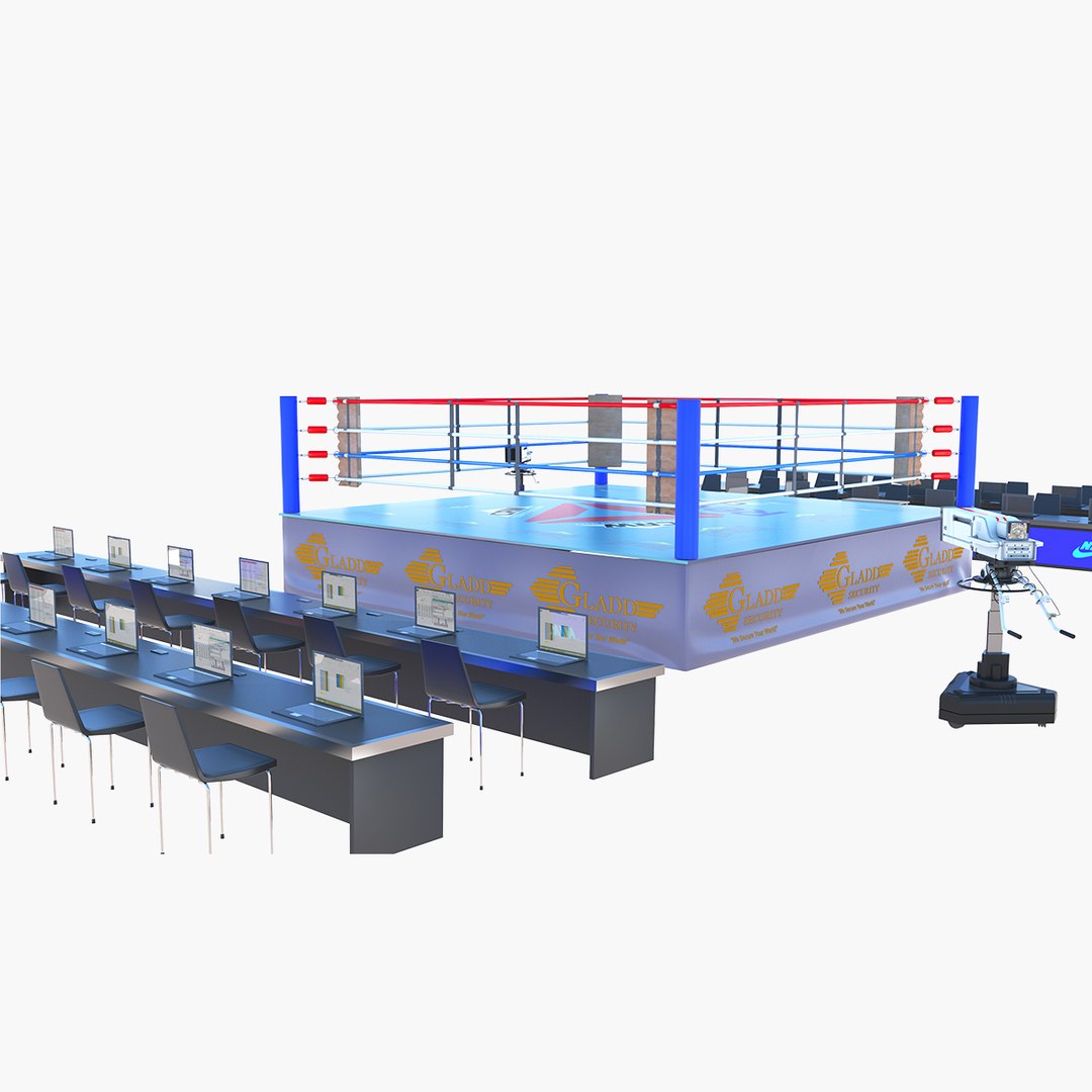 Boxing Ring and Tv Equipmend 3D model - TurboSquid 1806282