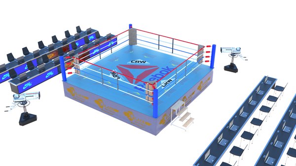Boxing Ring and Tv Equipmend 3D model - TurboSquid 1806282