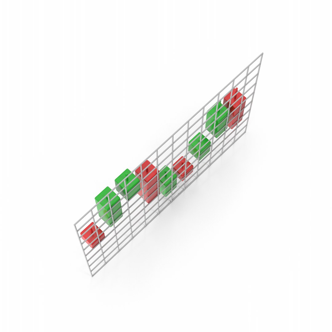 Candlestick Chart 3D Model - TurboSquid 2325406