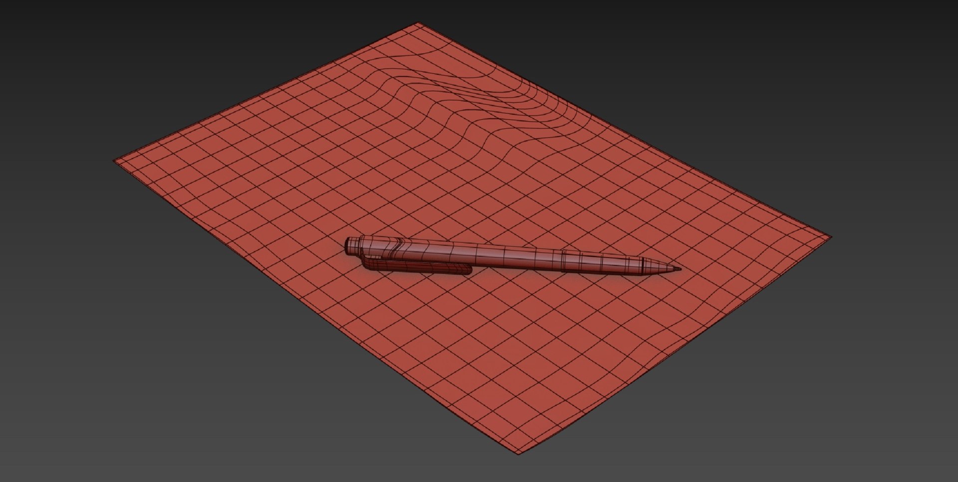 3D Model A4 Paper With Blue Pen - TurboSquid 1867738