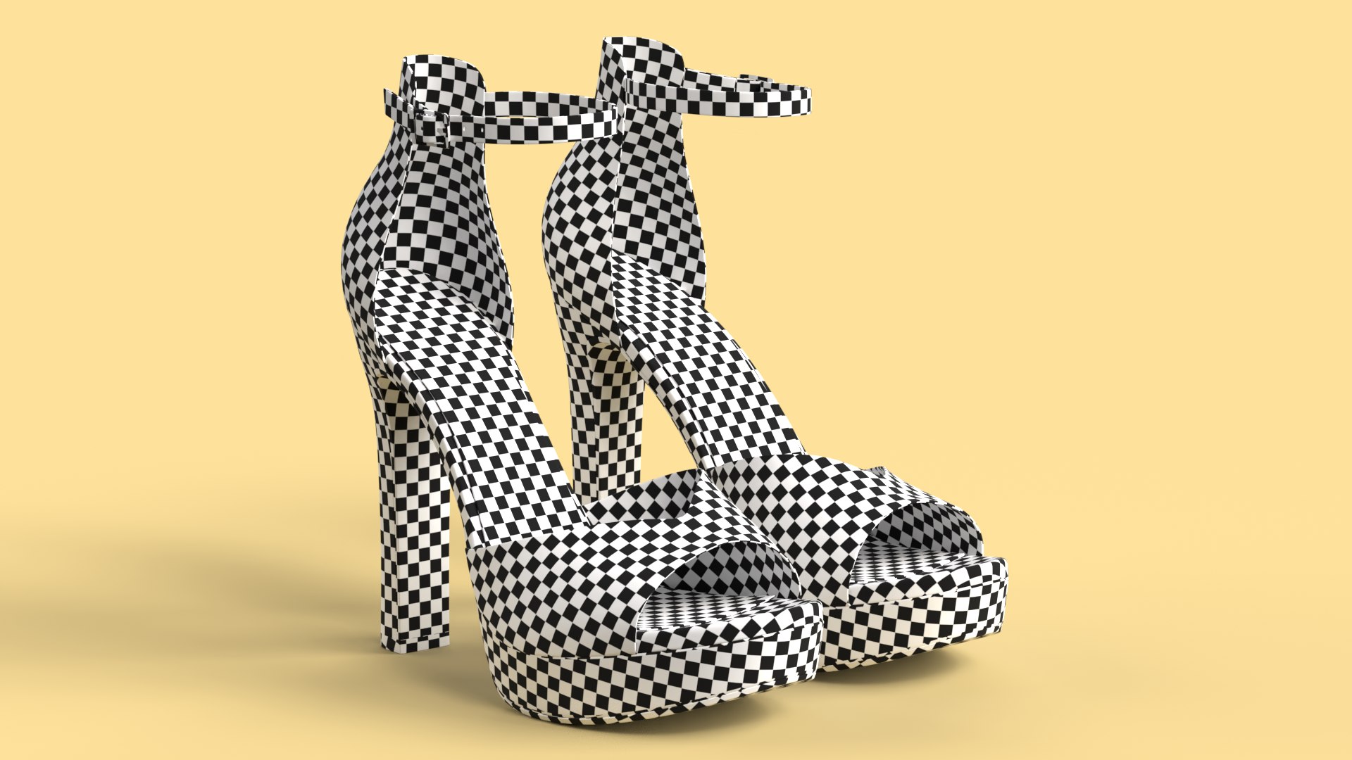 3D Model Unbranded Sandal 01 Women Platform Sandal Gold - TurboSquid ...