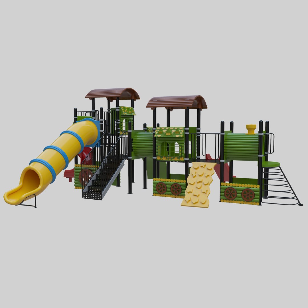 Train Style Playground Pack 3D Model Collection 3D Model - TurboSquid ...