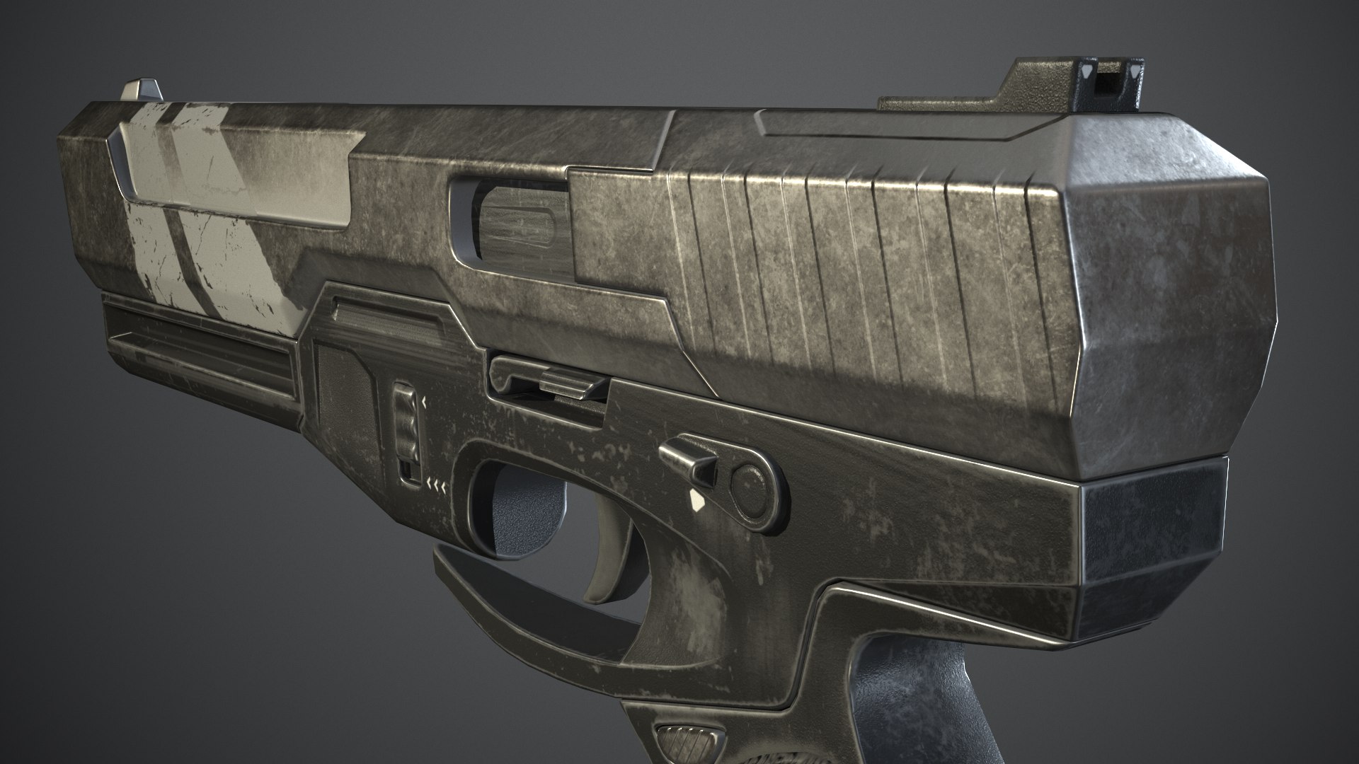 Shabby Gun Of The Near Future 3D Model - TurboSquid 1909638
