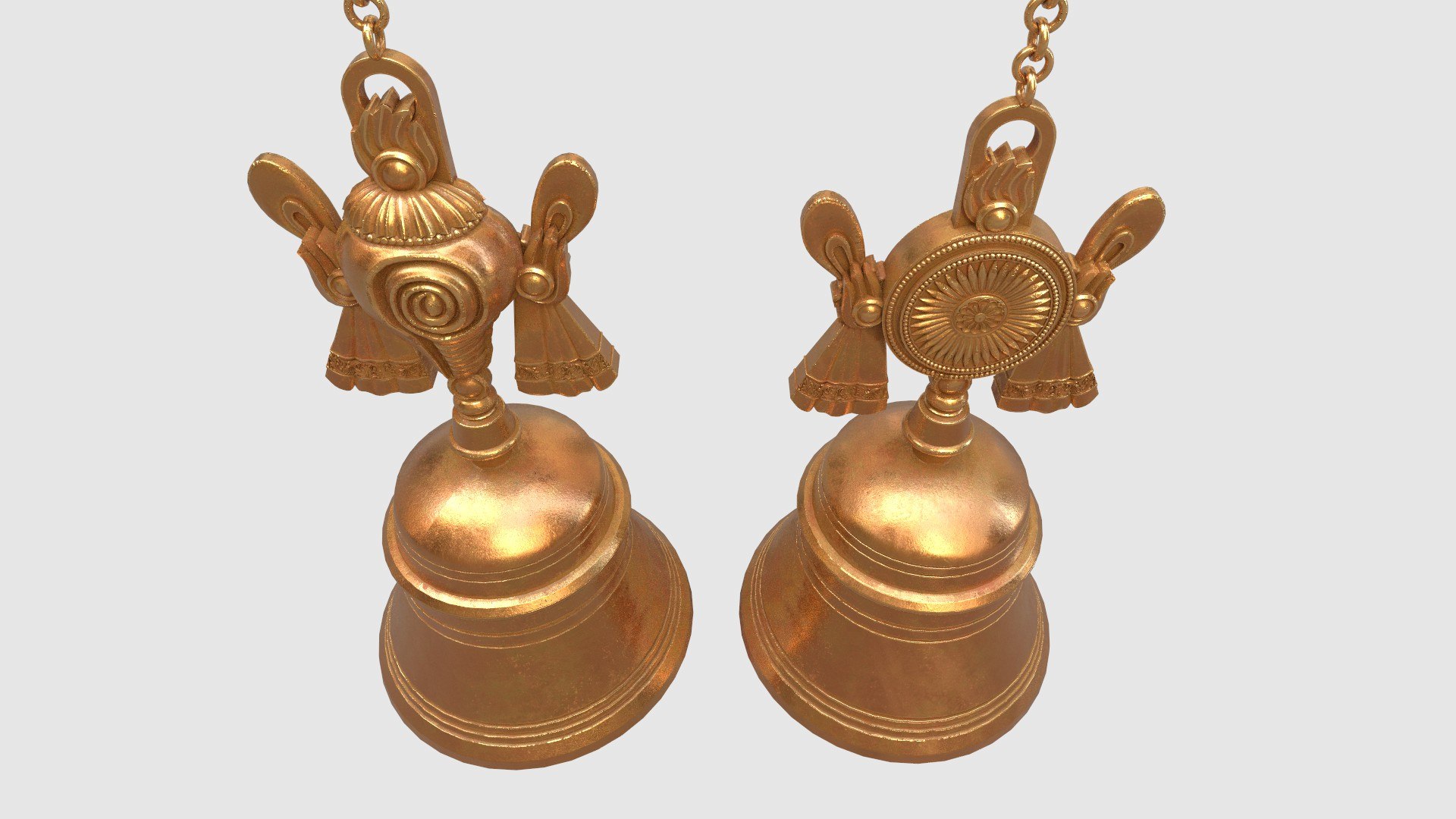 Shanku Chakra Bell 3D Model - TurboSquid 2186207
