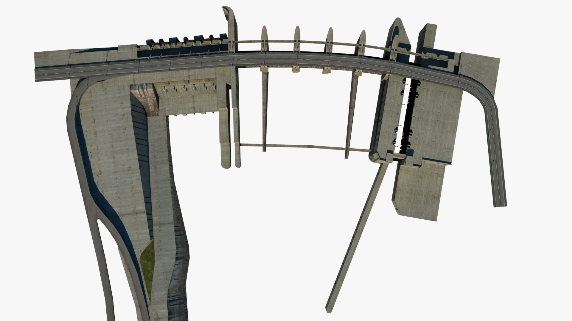 River dam lock 3 3D model - TurboSquid 1450241