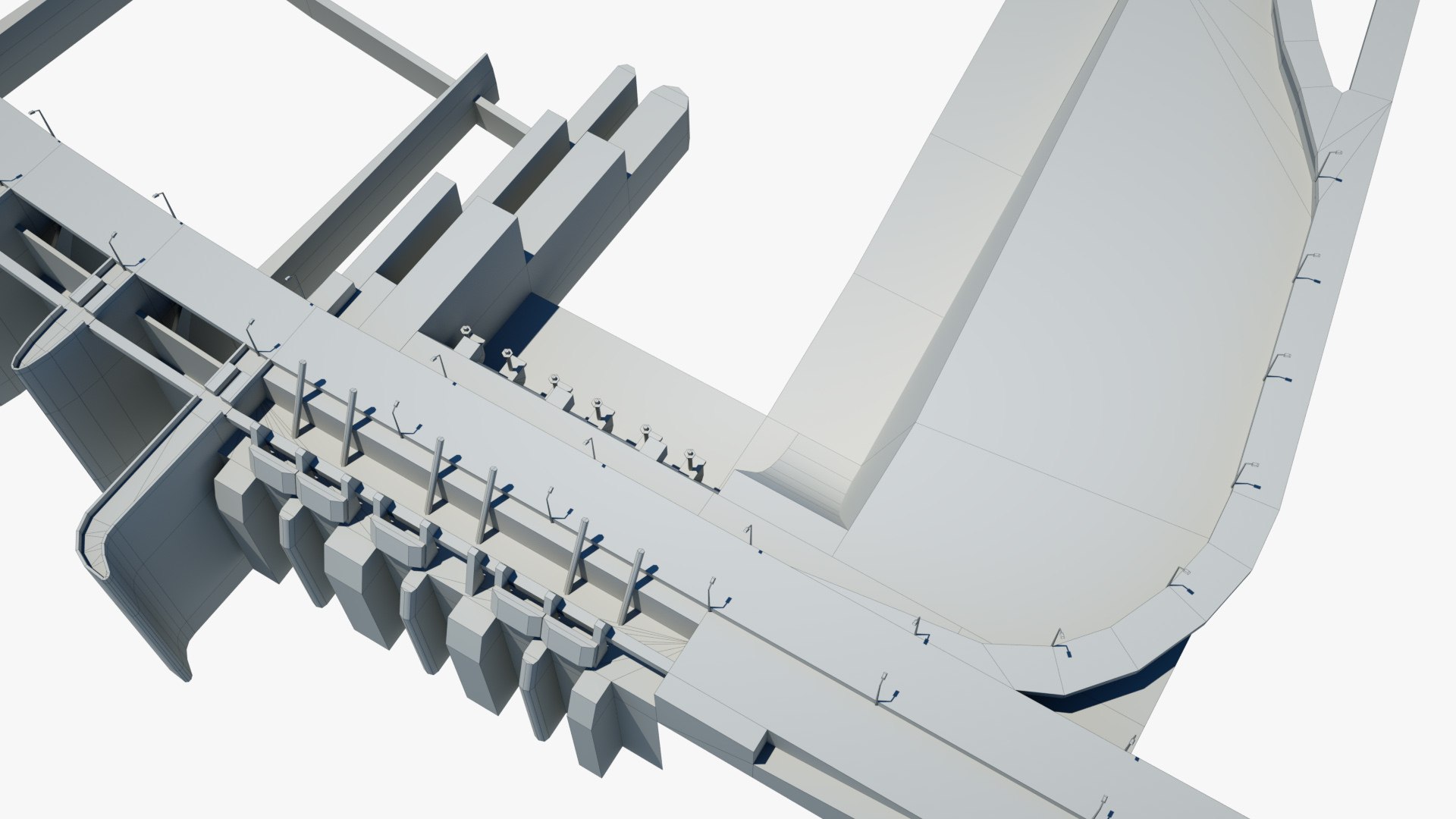 River dam lock 3 3D model - TurboSquid 1450241