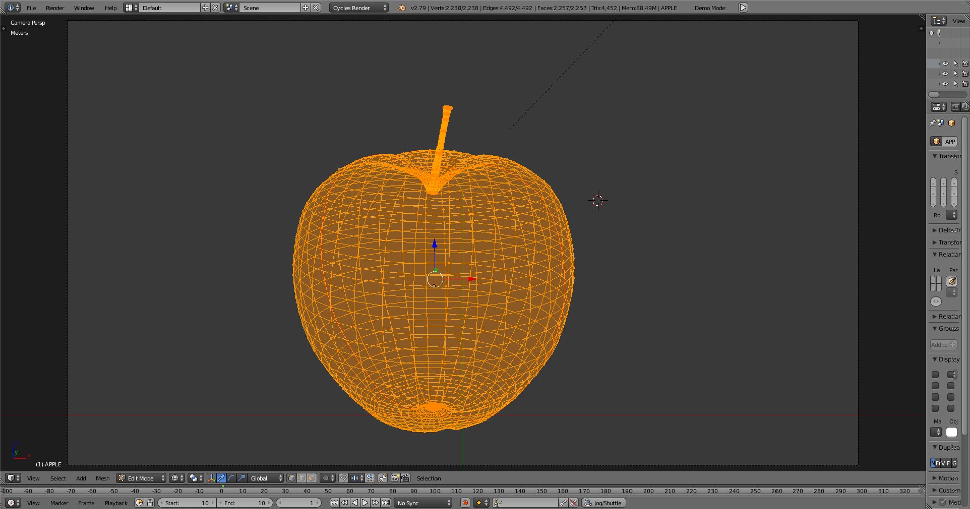 3D model apple fruit food - TurboSquid 1416576
