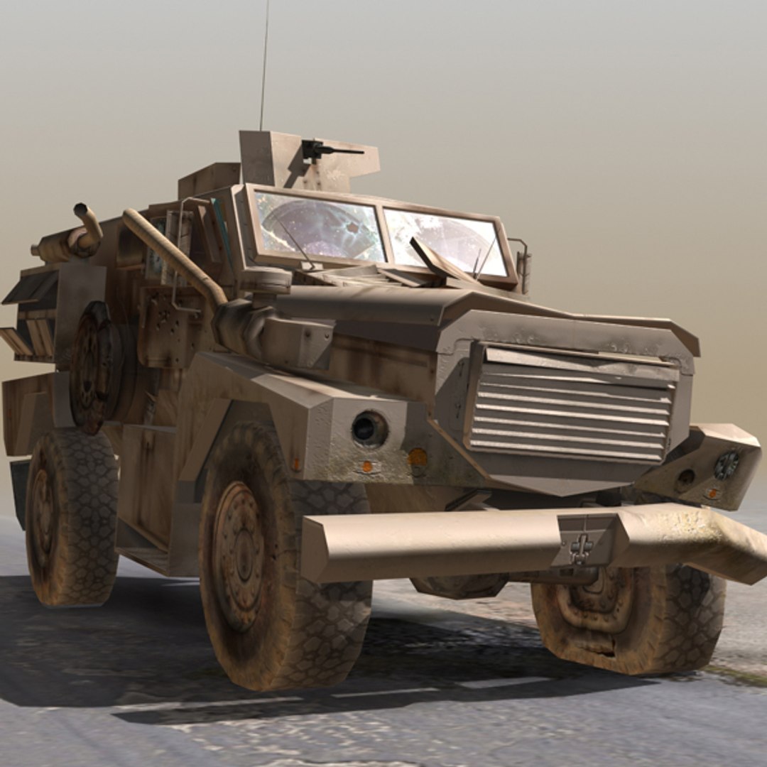 3d mrap damaged arab model
