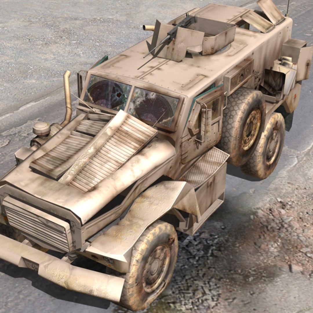3d mrap damaged arab model