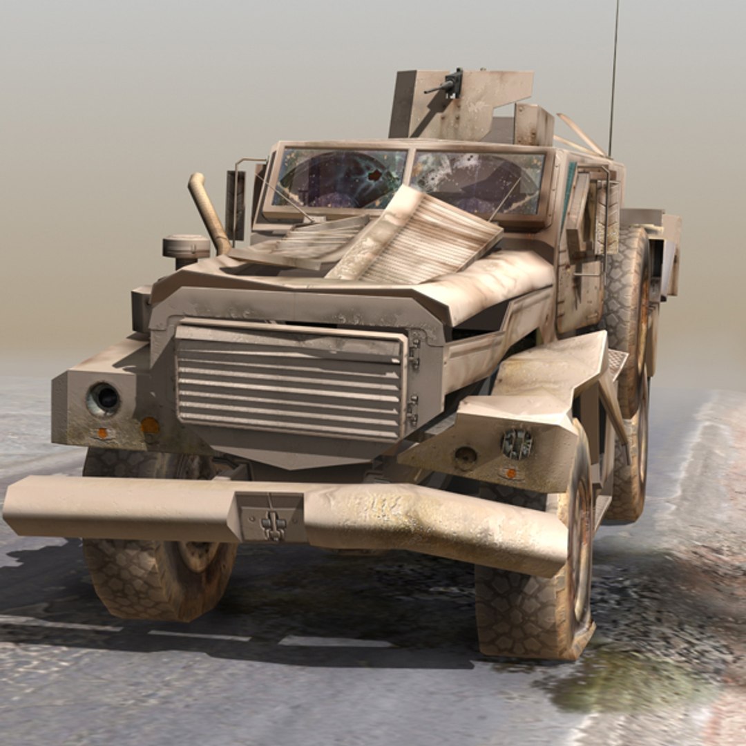 3d mrap damaged arab model
