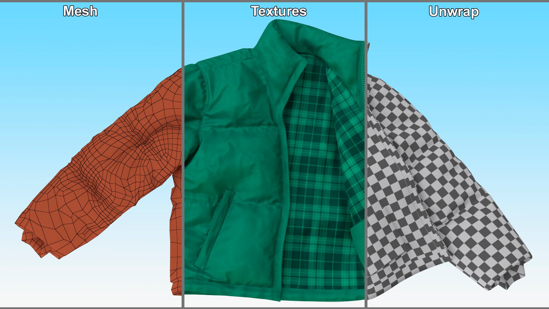 3D Green Mens Down Jacket Laying - TurboSquid 2239277