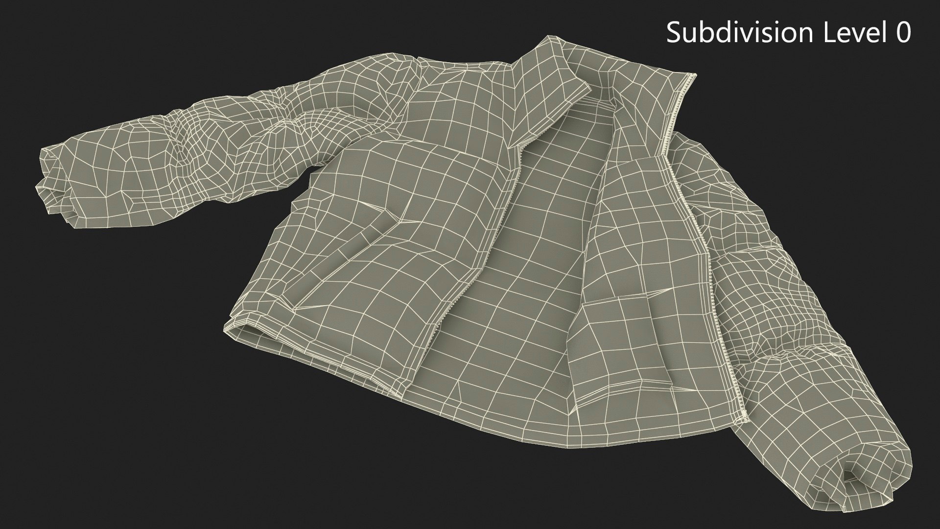 3D Green Mens Down Jacket Laying - TurboSquid 2239277