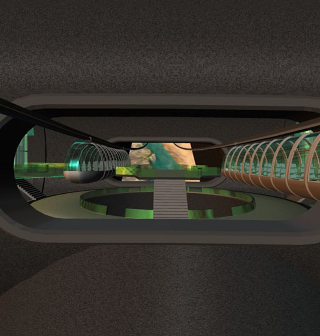 3d tycho space station virtual city model