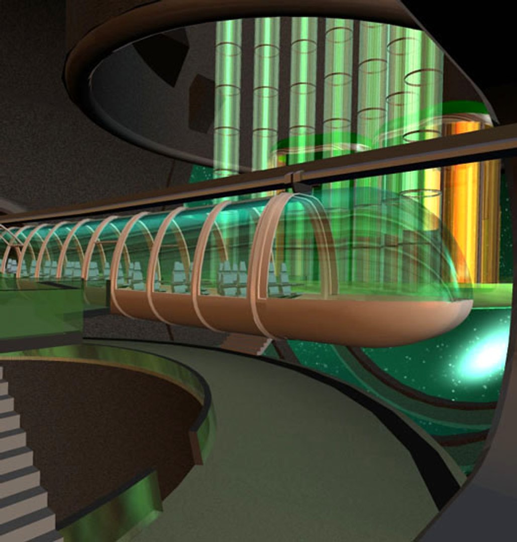 3d tycho space station virtual city model