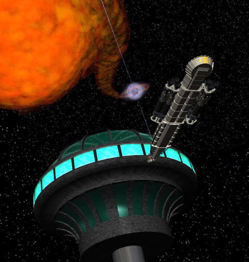 3d tycho space station virtual city model