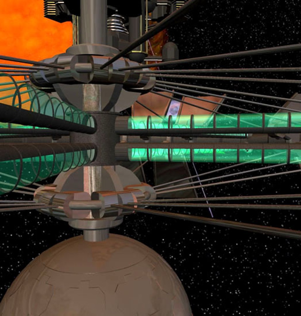 3d tycho space station virtual city model