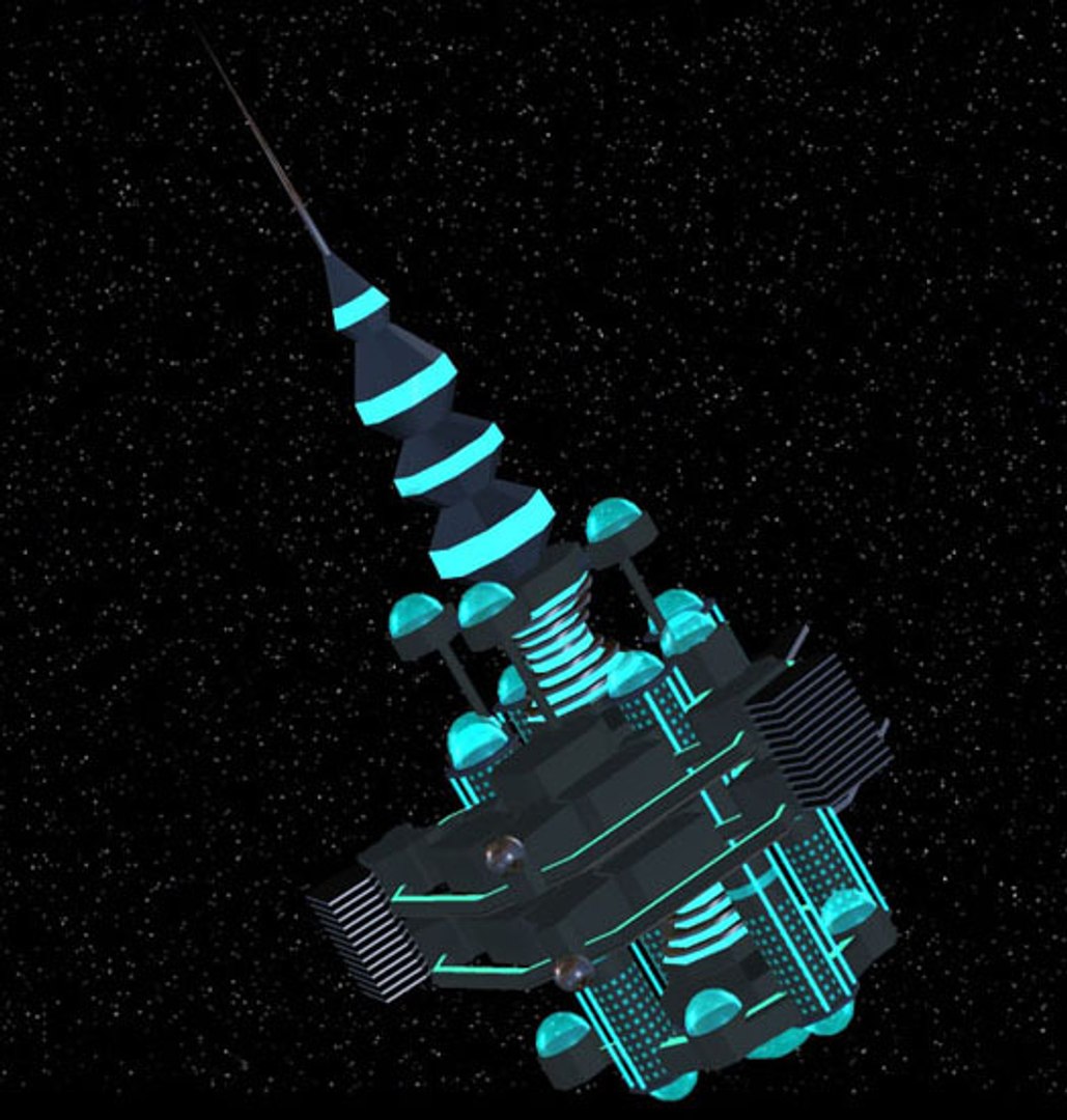 3d tycho space station virtual city model
