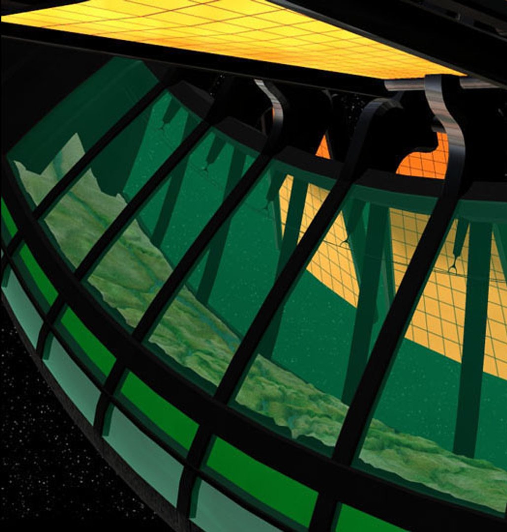 3d tycho space station virtual city model