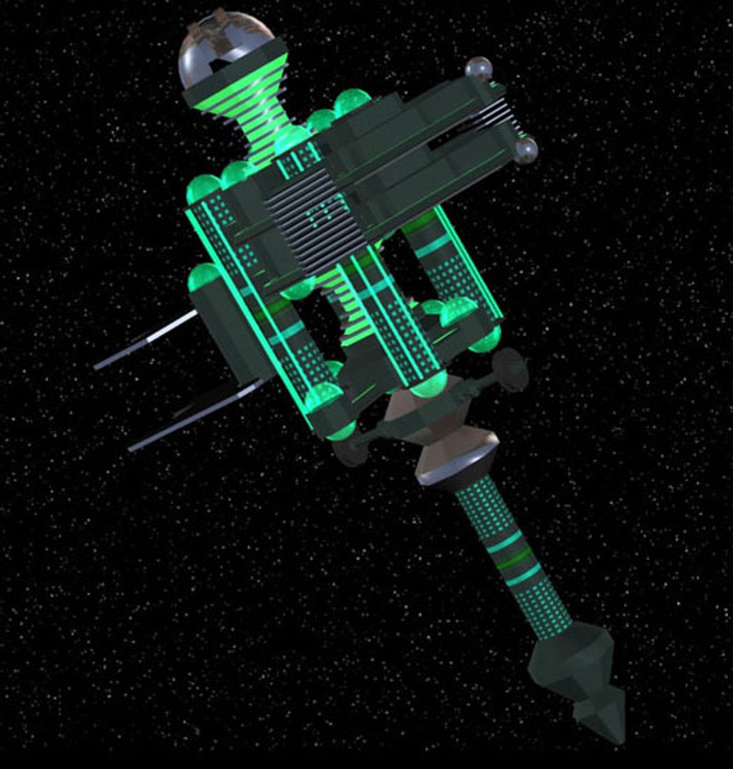 3d tycho space station virtual city model