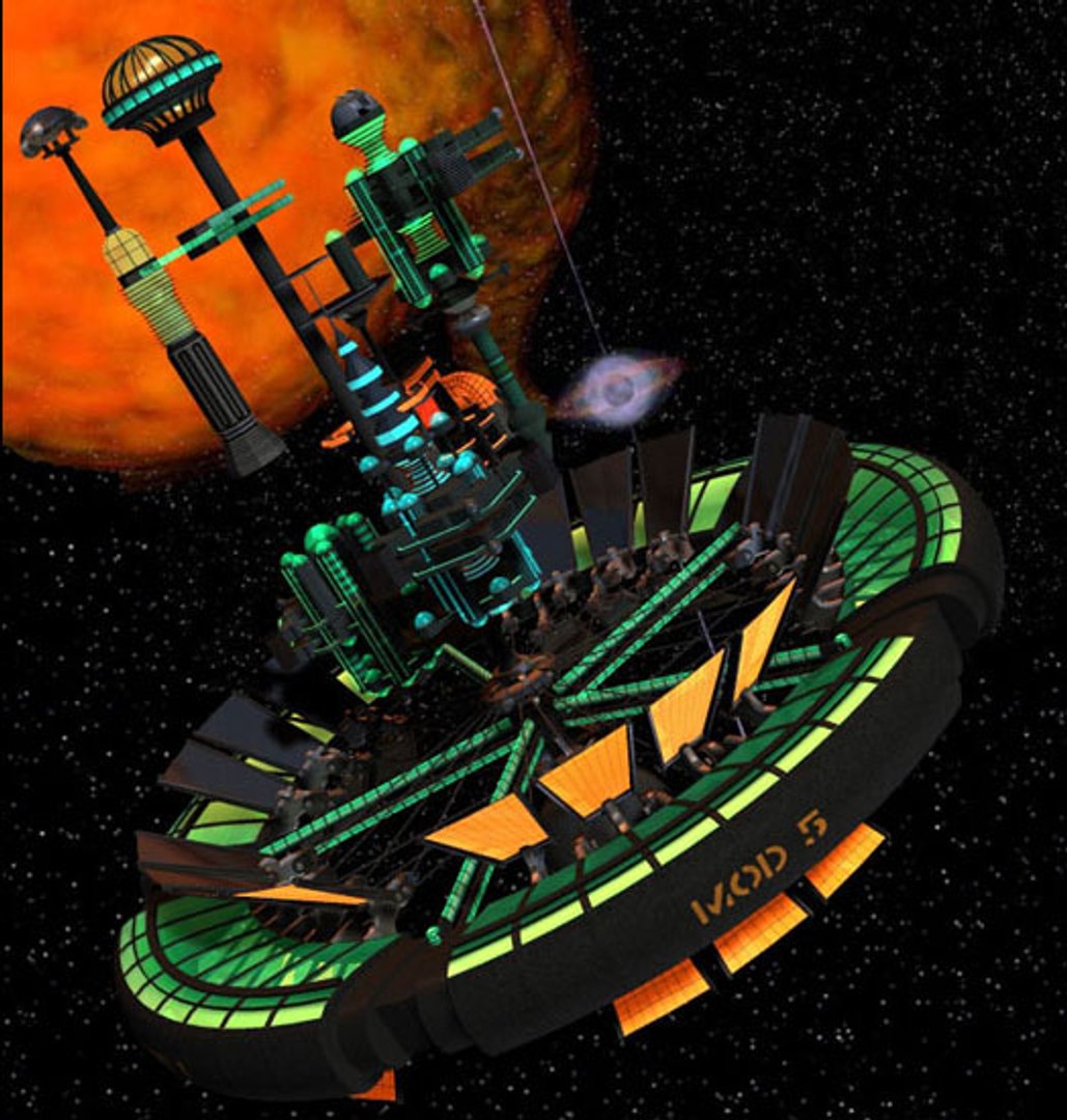 3d tycho space station virtual city model