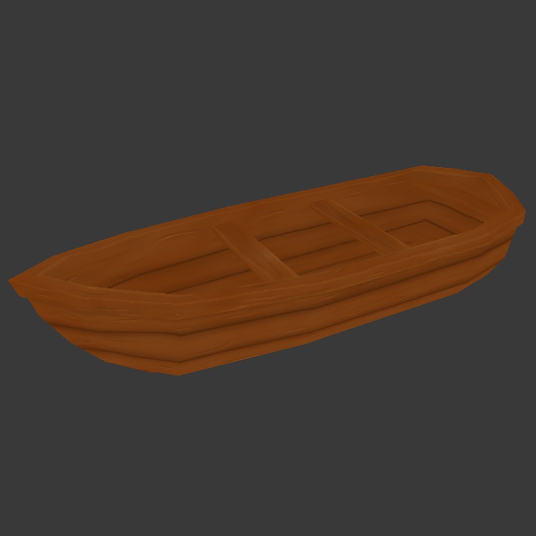 3D Wooden Boat Cartoon Model - TurboSquid 1441421